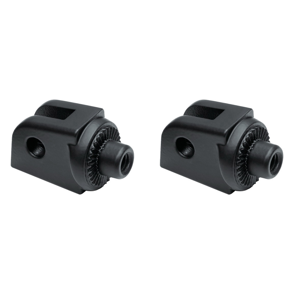 Kuryakyn® 3289 - Splined Foot Peg Adapters (Satin Black) - MOTORCYCLEiD.com