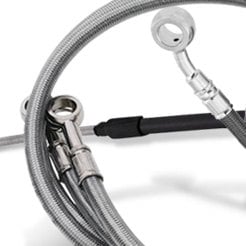 Motorcycle Brake Lines | Braided, Extended | Front & Rear ...