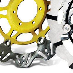 Motorcycle Brake Rotors | Front, Floating, Chrome, Slotted, Racing ...