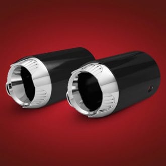 Motorcycle Exhaust Tips & Caps | Chrome, Polished - MOTORCYCLEiD.com