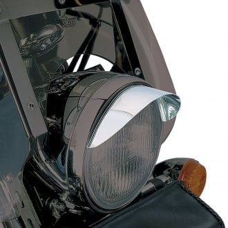Indian Headlight & Spotlight Visors | Chrome, Black - MOTORCYCLEiD.com